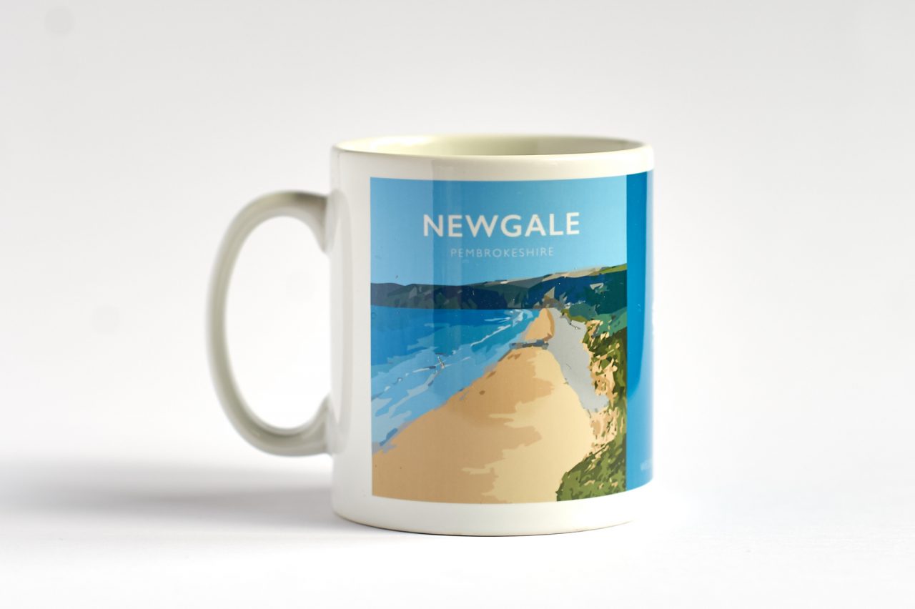 NEWGALE SANDS COFFEE MUG Travel Poster - NEWGALE SANDS COFFEE MUG Mugs ...