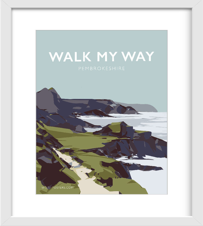 COASTAL PATH Travel Poster - COASTAL PATH Best sellers, Pembrokeshire ...