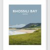 RHOSSILI BAY Travel Poster - RHOSSILI BAY Gower Travel Posters, South ...