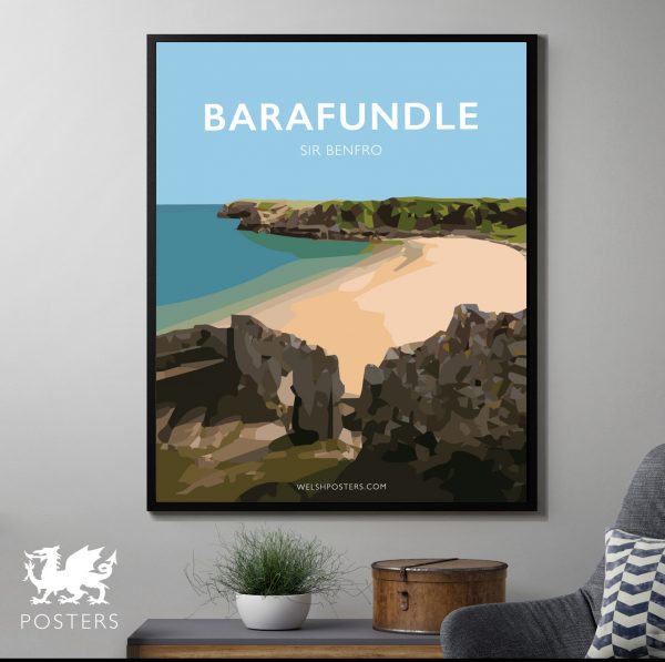 BARAFUNDLE Travel Poster - BARAFUNDLE Pembrokeshire Posters Prints ...
