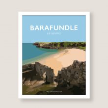 BARAFUNDLE Travel Poster - BARAFUNDLE Pembrokeshire Posters Prints ...