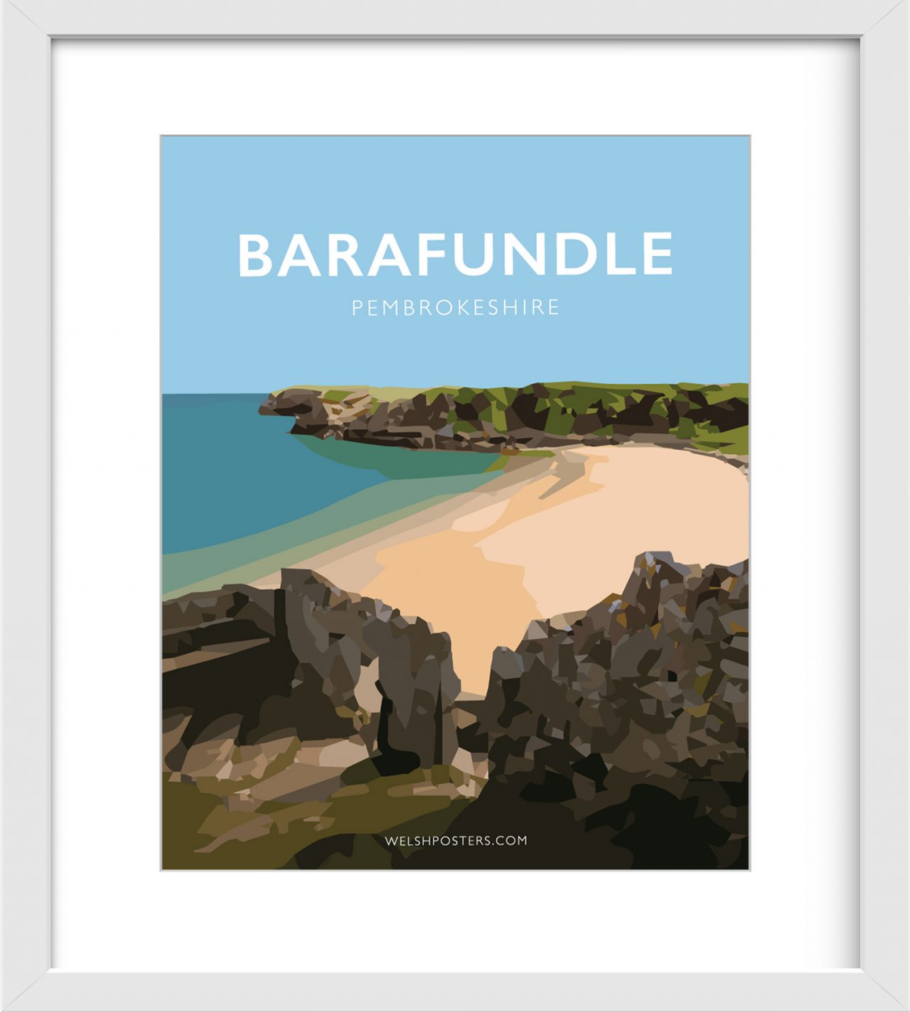 BARAFUNDLE Travel Poster - BARAFUNDLE Pembrokeshire Posters Prints ...