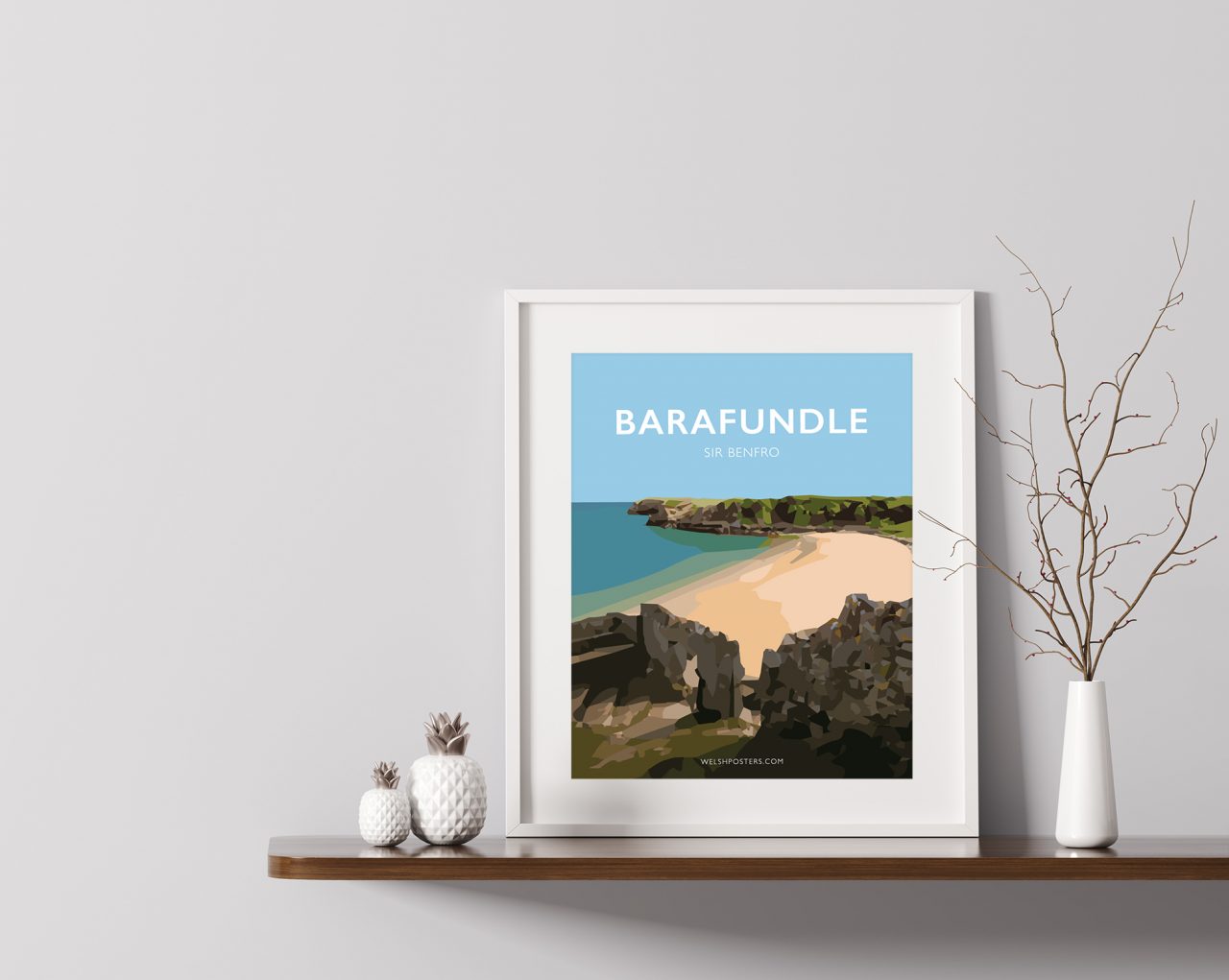 BARAFUNDLE Travel Poster - BARAFUNDLE Pembrokeshire Posters Prints ...