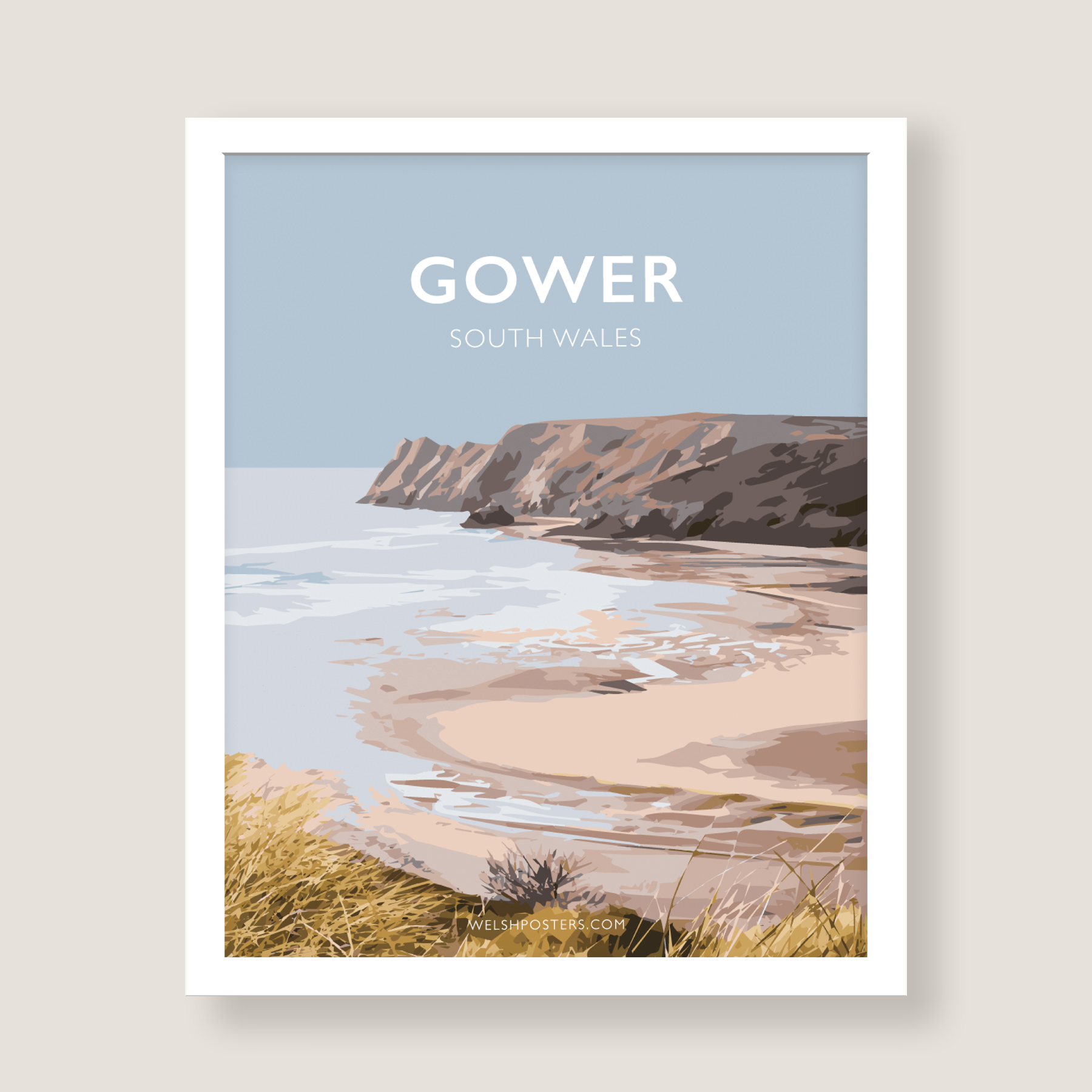 GOWER Travel Poster - GOWER Gower Travel Posters, South Wales Prints ...
