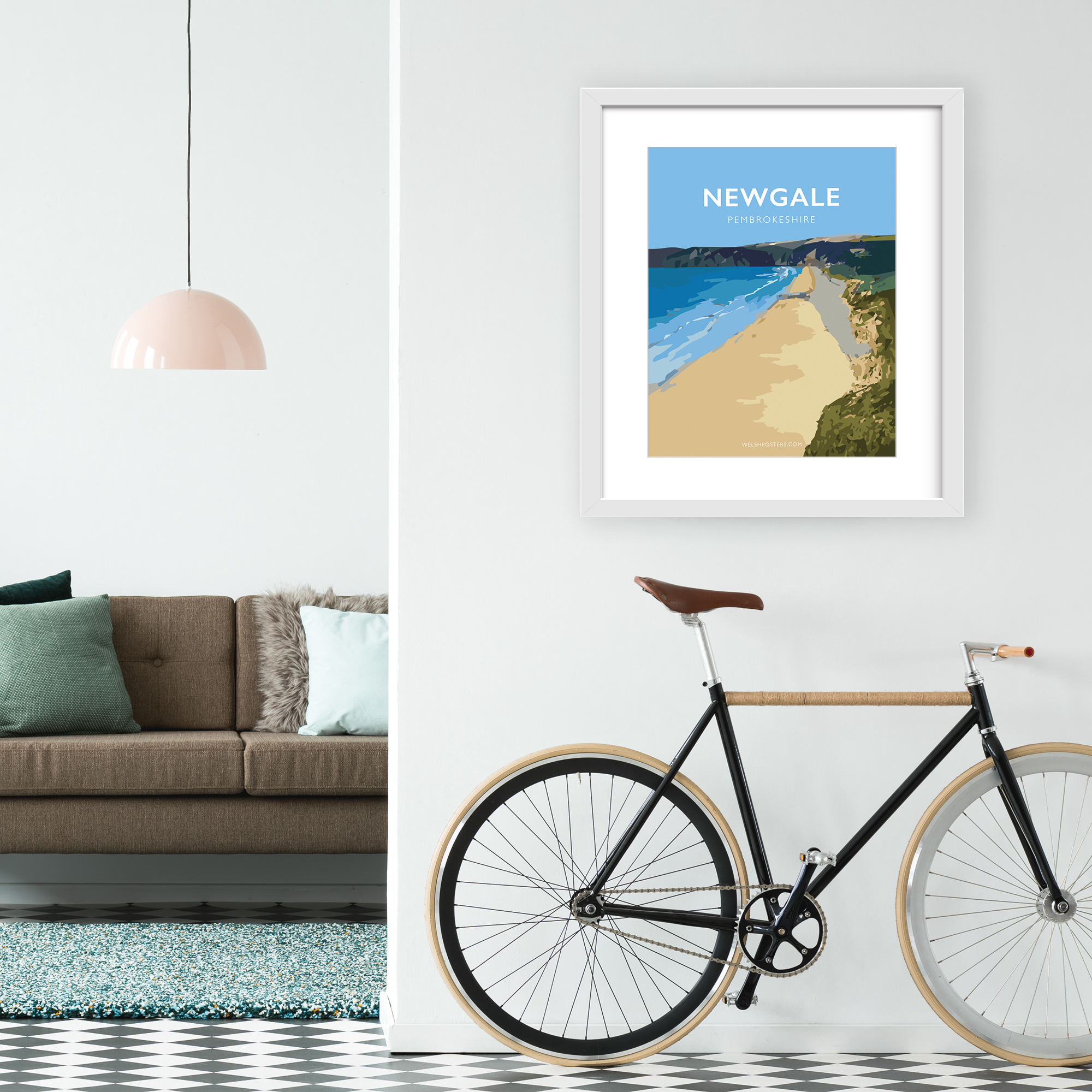 NEWGALE SANDS Travel Poster - NEWGALE SANDS Pembrokeshire Posters ...