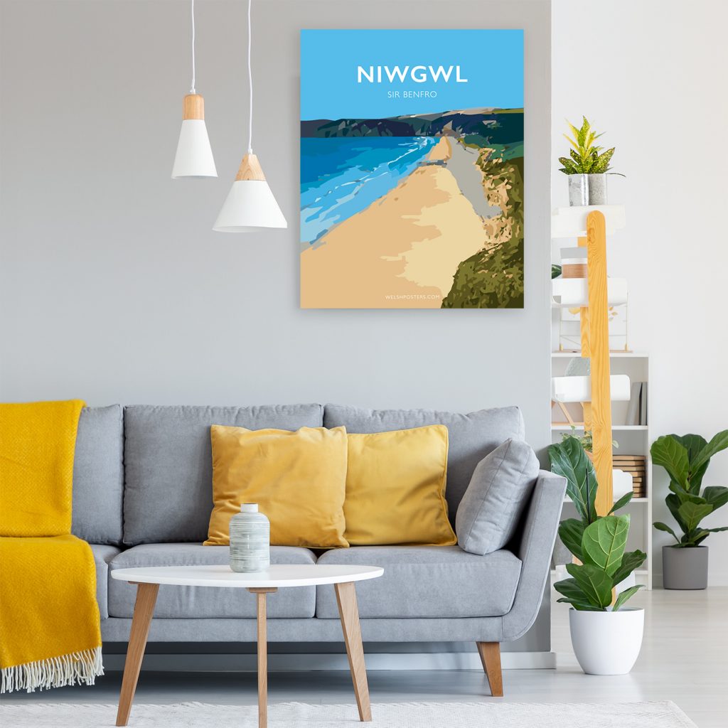 NEWGALE SANDS Travel Poster - NEWGALE SANDS Pembrokeshire Posters ...