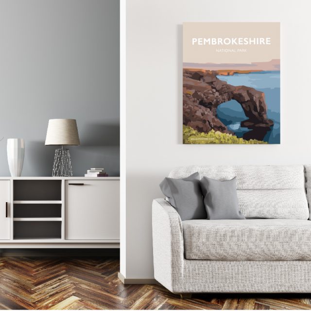 GREEN BRIDGE Travel Poster - GREEN BRIDGE New, Pembrokeshire Posters ...