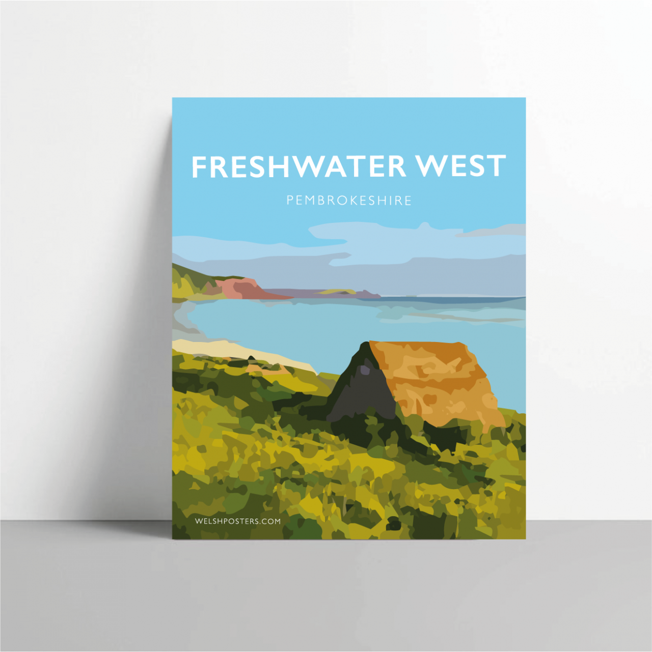 FRESHWATER WEST Travel Poster - FRESHWATER WEST New, Pembrokeshire ...