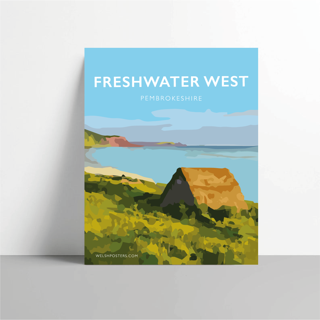 FRESHWATER WEST Travel Poster - FRESHWATER WEST New, Pembrokeshire ...