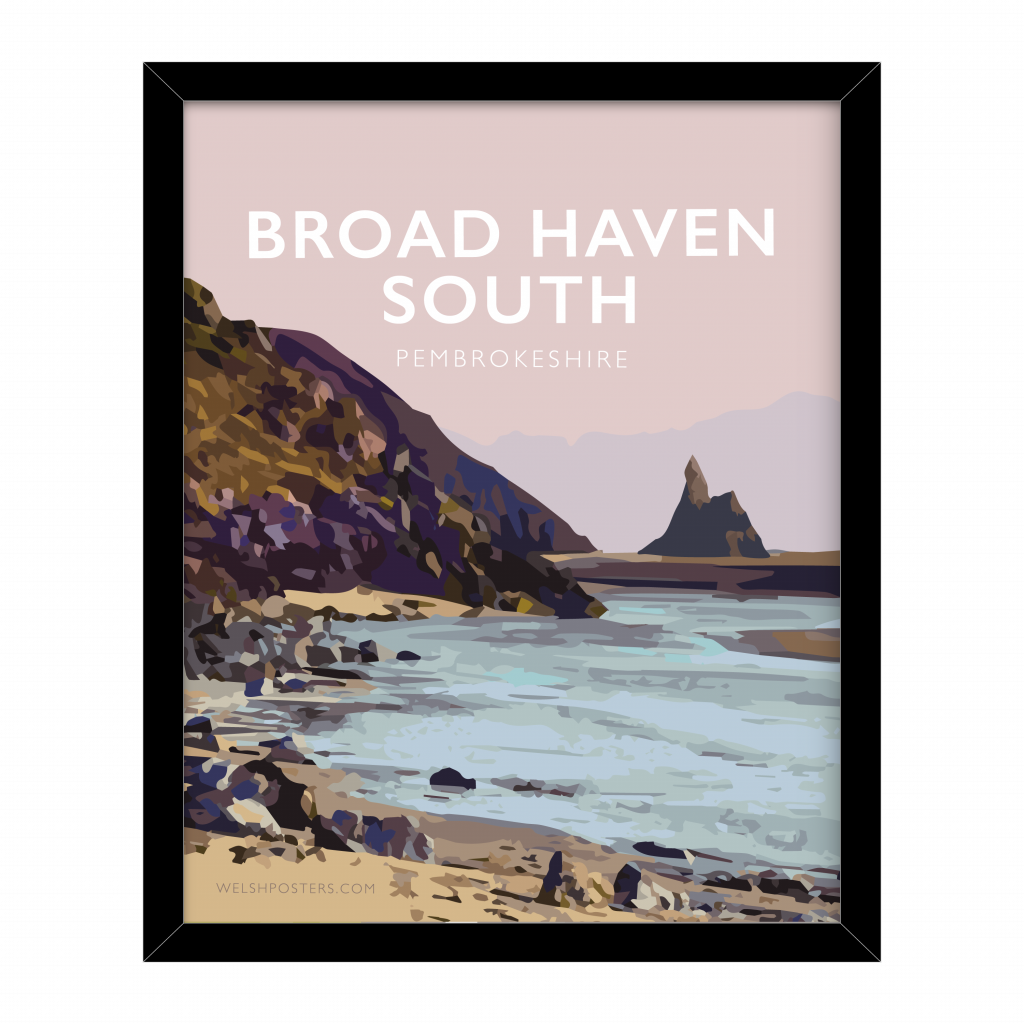 BROAD HAVEN SOUTH Travel Poster - BROAD HAVEN SOUTH New, Pembrokeshire ...