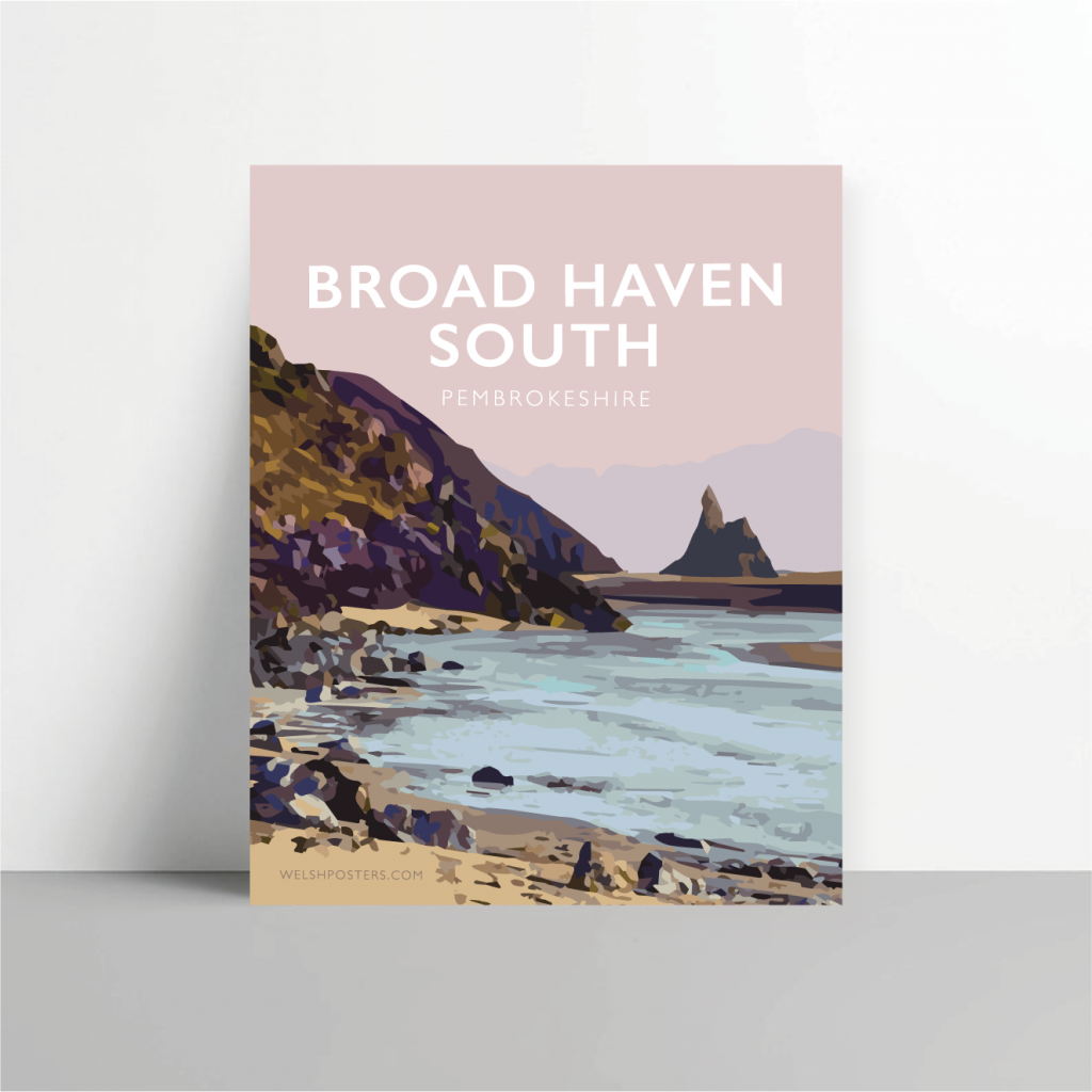 BROAD HAVEN SOUTH Travel Poster - BROAD HAVEN SOUTH New, Pembrokeshire ...