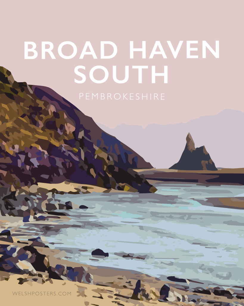 BROAD HAVEN SOUTH Travel Poster - BROAD HAVEN SOUTH New, Pembrokeshire ...