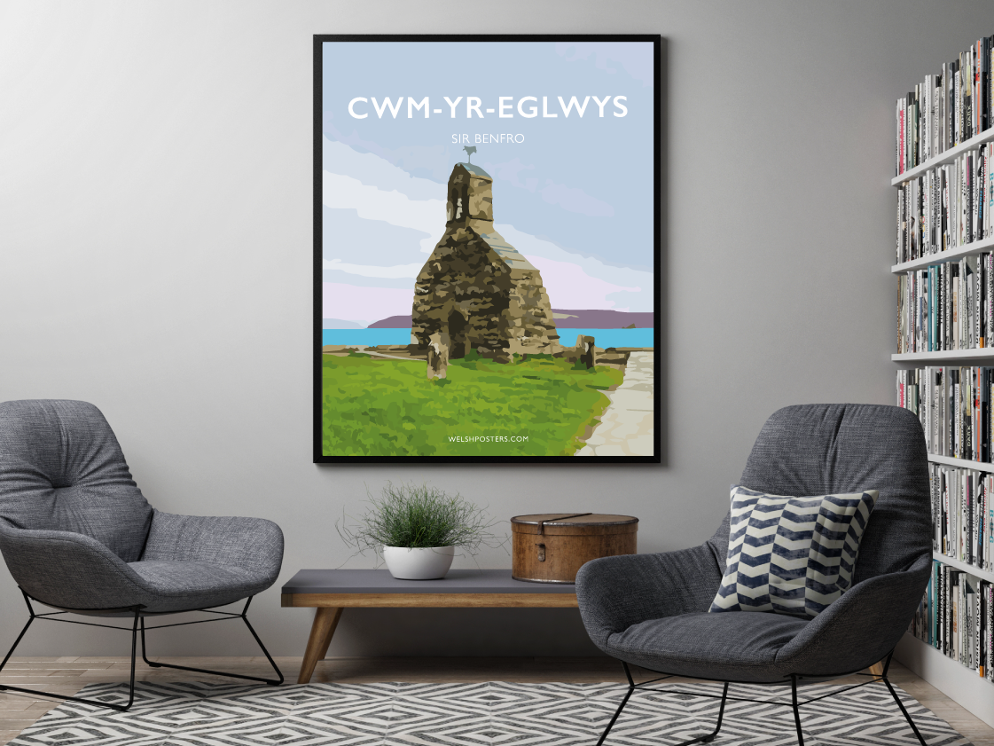 CWM-YR-EGLWYS Travel Poster - CWM-YR-EGLWYS New, Pembrokeshire Posters ...