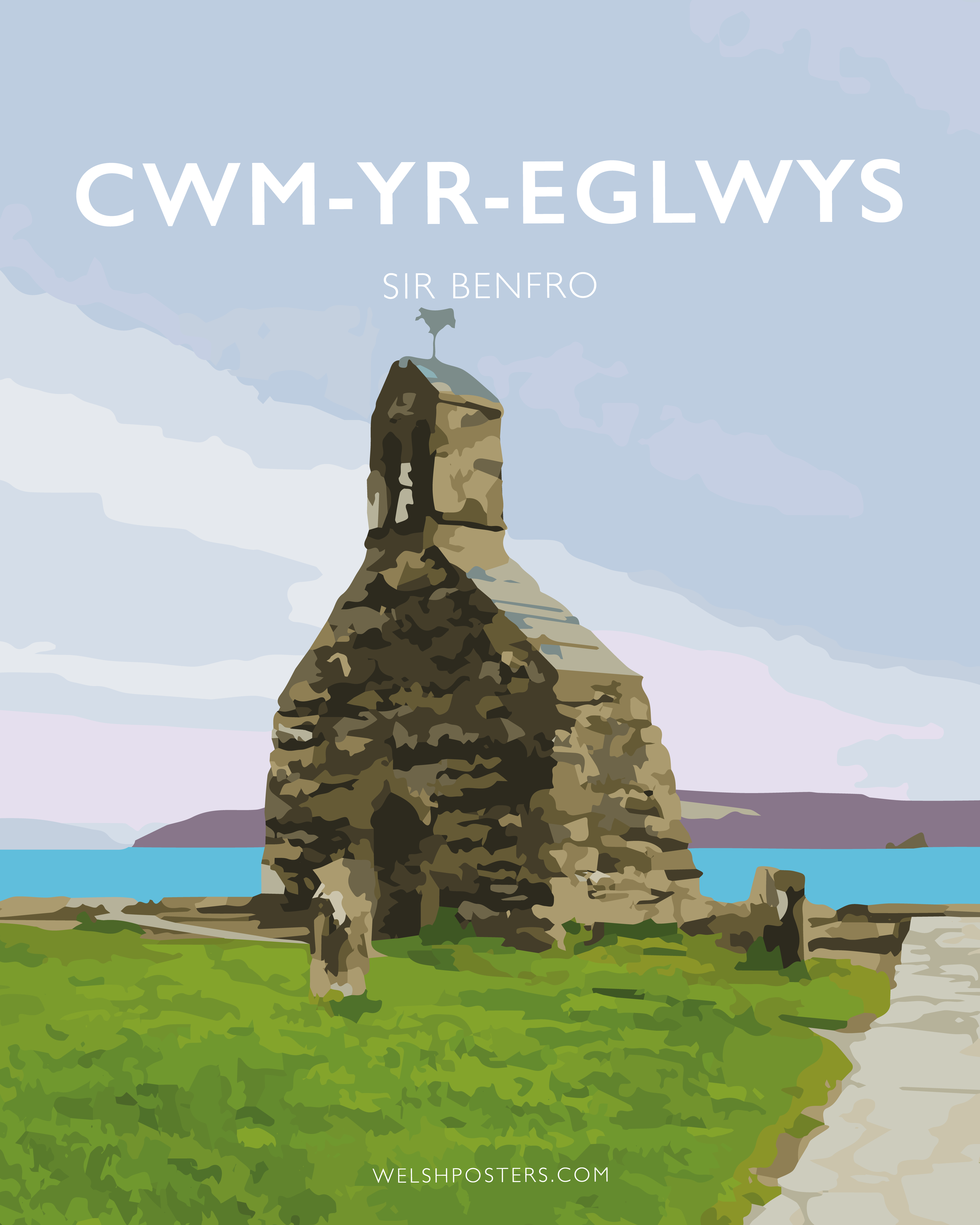 CWM-YR-EGLWYS Travel Poster - CWM-YR-EGLWYS New, Pembrokeshire Posters ...