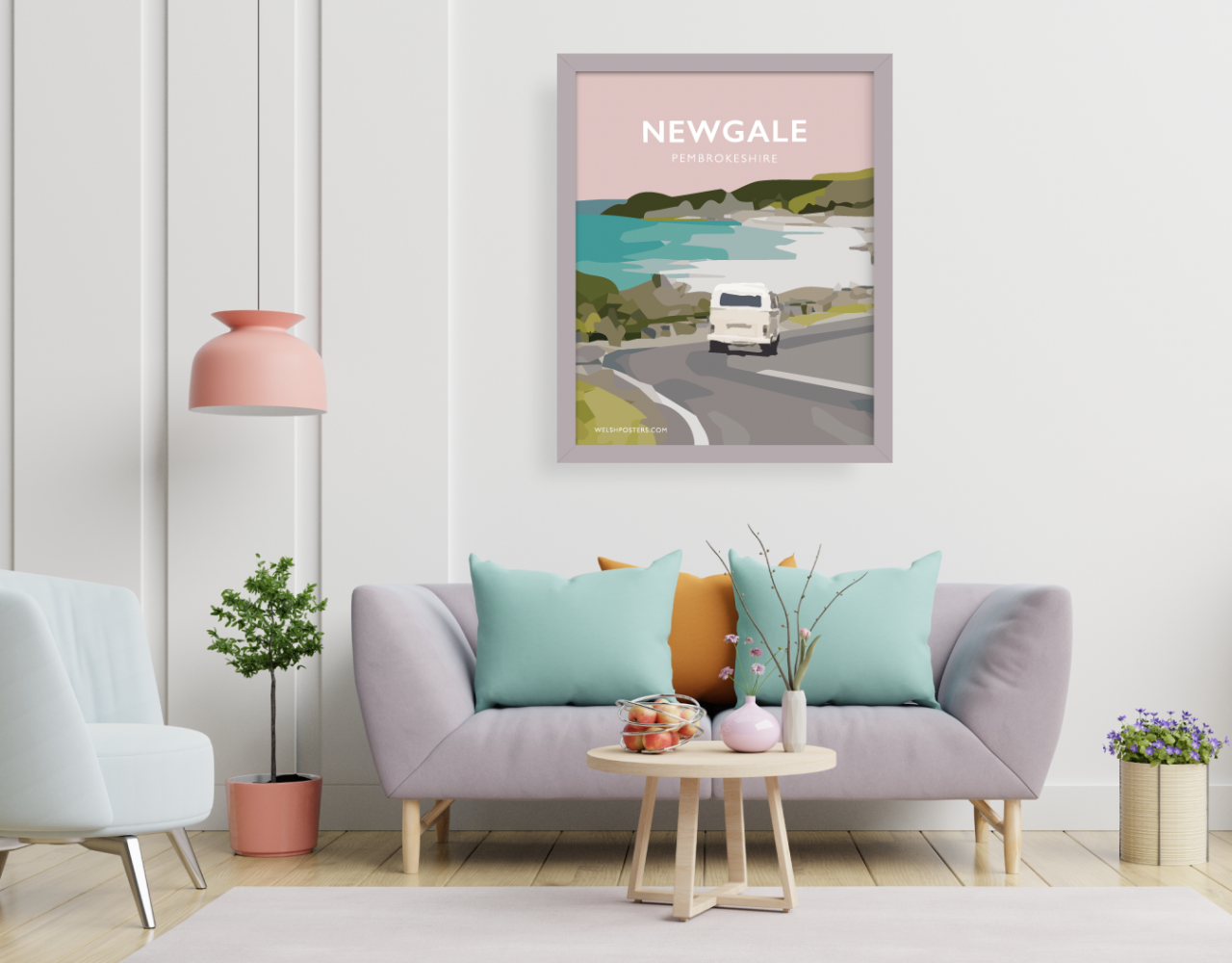 NEWGALE ROAD Travel Poster - NEWGALE ROAD New, Pembrokeshire Posters ...
