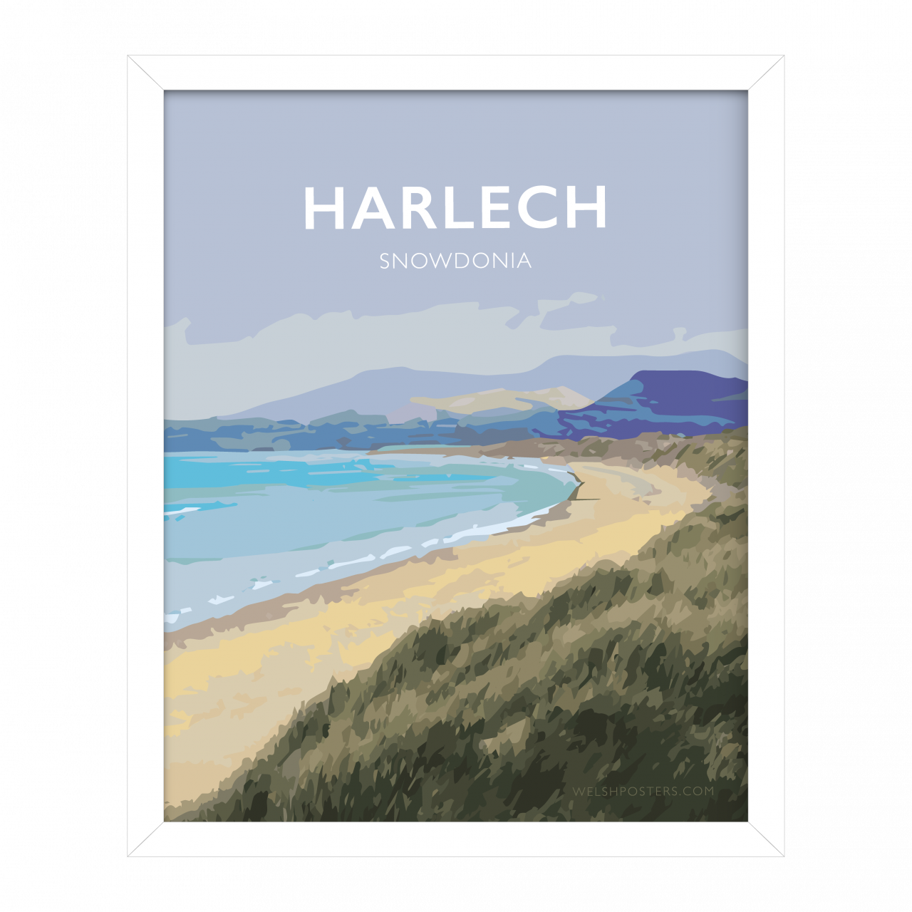 HARLECH Travel Poster - HARLECH New, North Wales, Snowdonia Prints ...