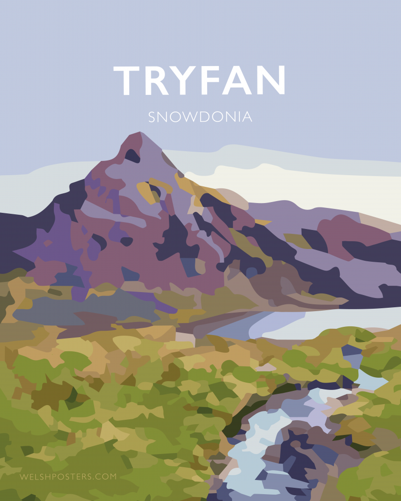 TRYFAN Travel Poster - TRYFAN New, North Wales, Snowdonia Prints & Posters
