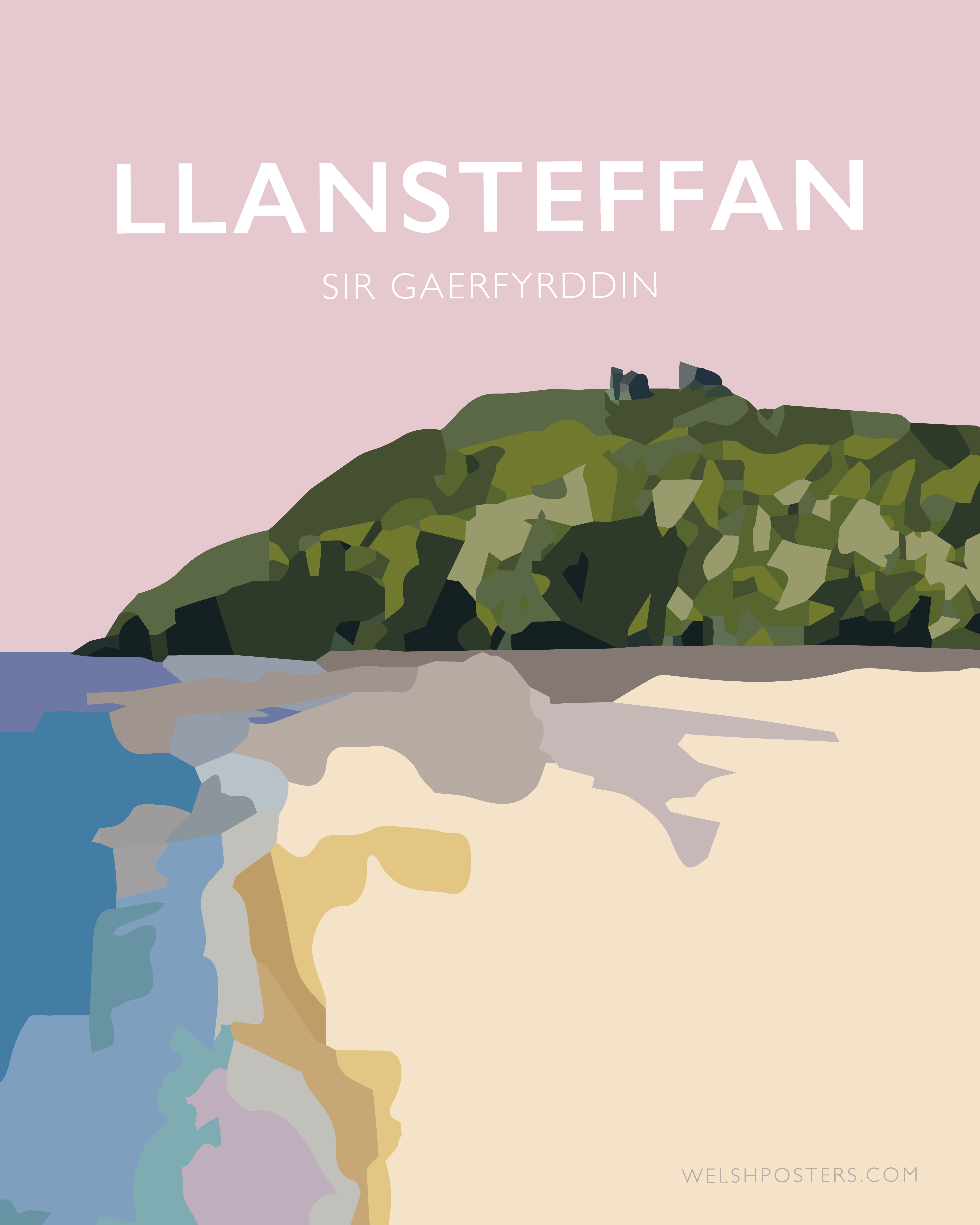 LLANSTEFFAN Travel Poster - LLANSTEFFAN Carmarthenshire, New, Welsh ...
