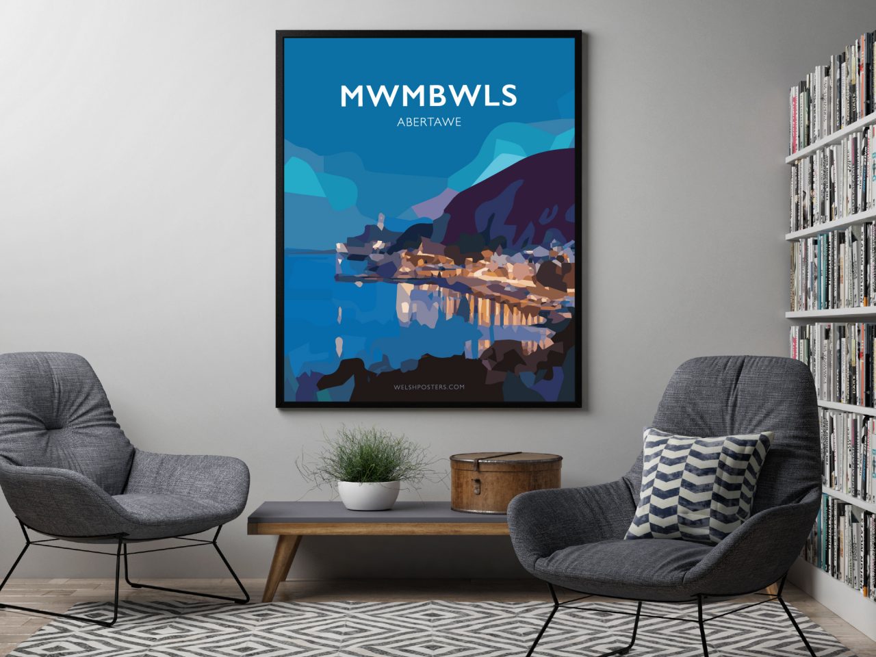 MWMBWLS Travel Poster - MWMBWLS Gower Travel Posters, Welsh Language ...