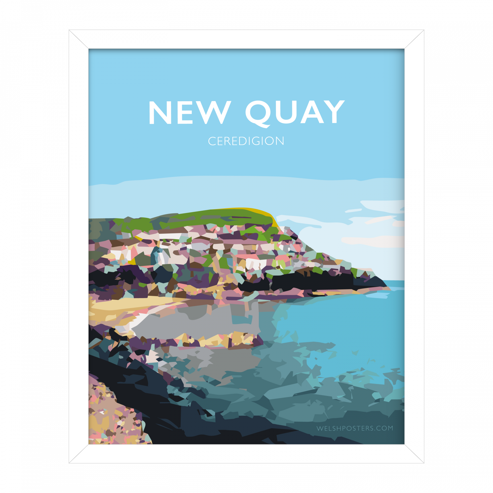NEW QUAY Travel Poster - NEW QUAY Best sellers, Ceredigion, New Prints ...