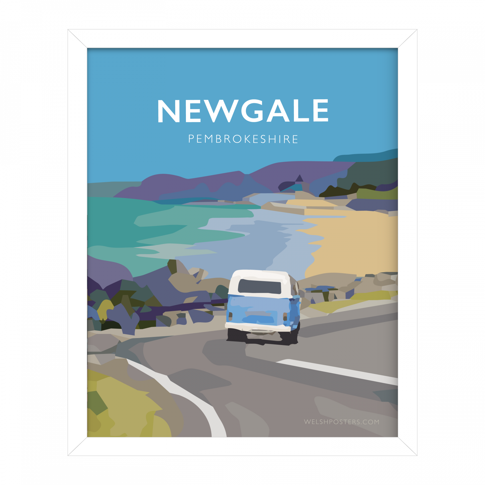 NEWGALE Travel Poster - NEWGALE Best sellers, New, Pembrokeshire ...