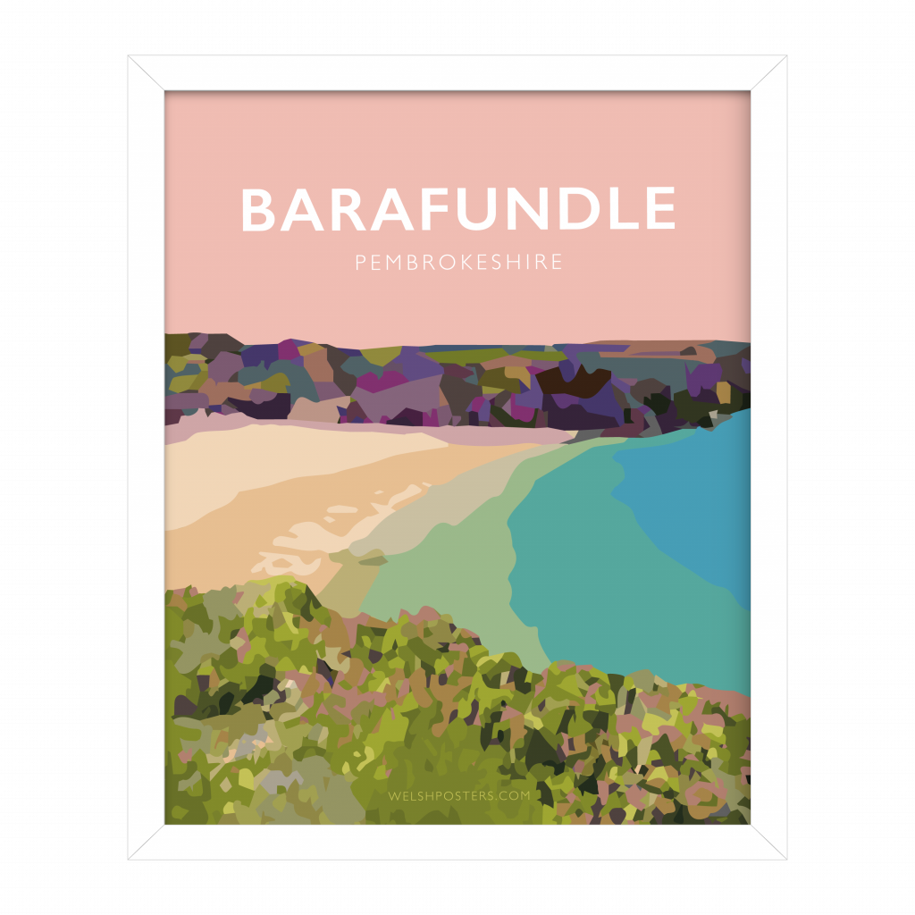BARAFUNDLE BAY Travel Poster - BARAFUNDLE BAY New, Pembrokeshire ...