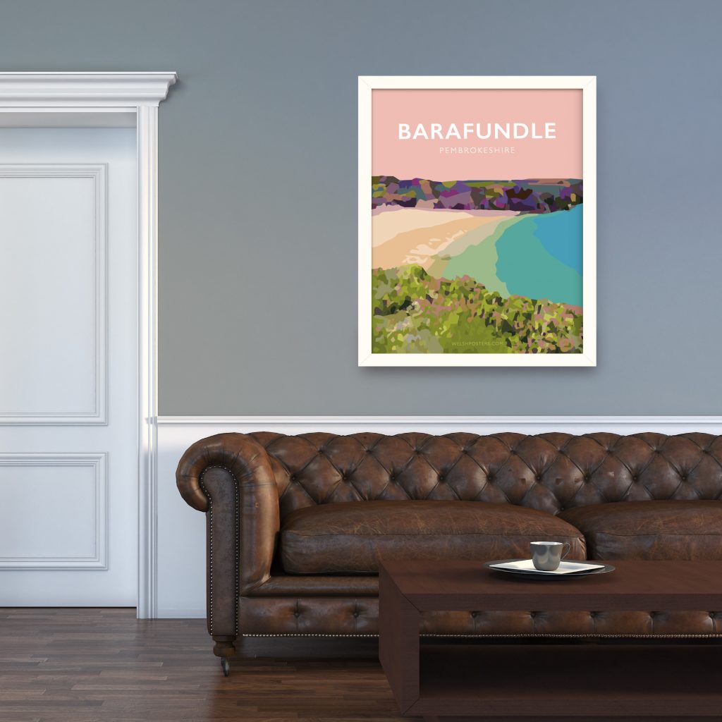 BARAFUNDLE BAY Travel Poster - BARAFUNDLE BAY New, Pembrokeshire ...