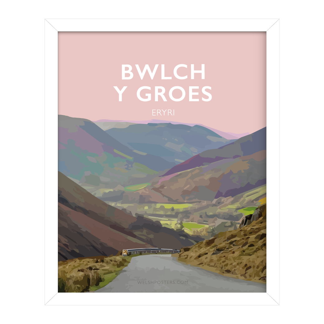 BWLCH Y GROES Travel Poster - BWLCH Y GROES New, North Wales, Snowdonia ...
