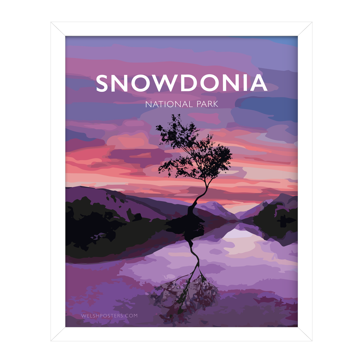 LONELY TREE SNOWDONIA Travel Poster - LONELY TREE SNOWDONIA Best ...