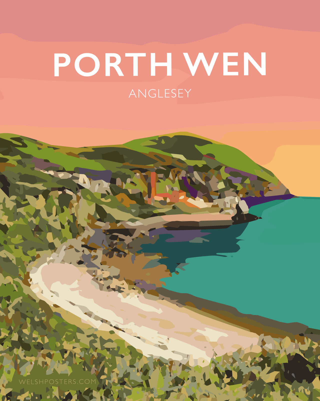 Amazing Welsh Posters. Retro yet modern travel posters and art.