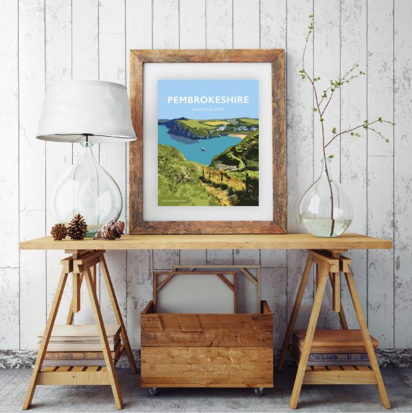 PEMBROKESHIRE COAST PATH Travel Poster - PEMBROKESHIRE COAST PATH Best ...