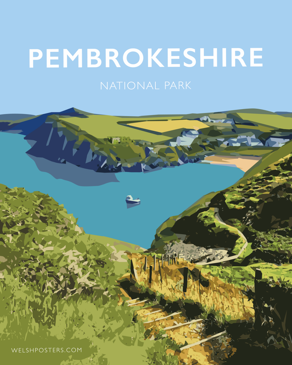 Amazing Welsh Posters. Retro yet modern travel posters and art.