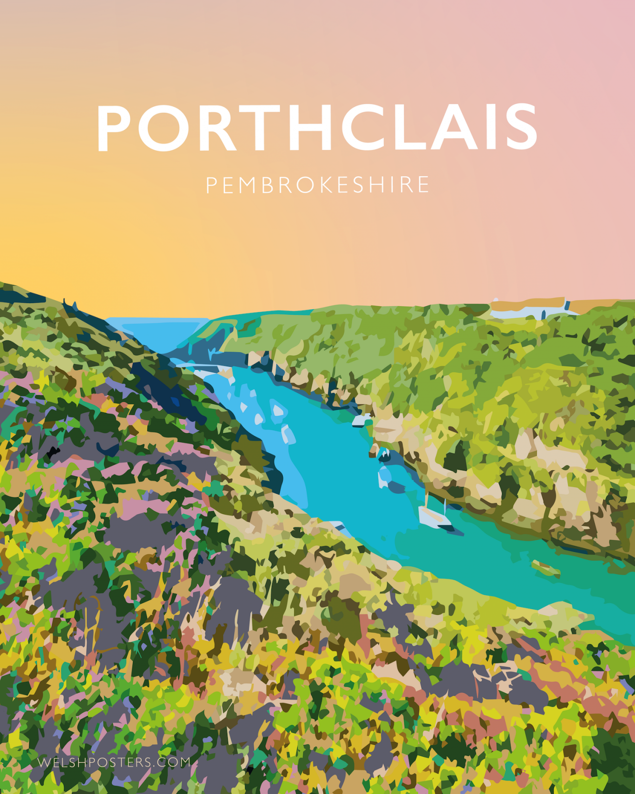 WYE VALLEY Travel Poster - WYE VALLEY Brecon Beacons Travel Posters ...