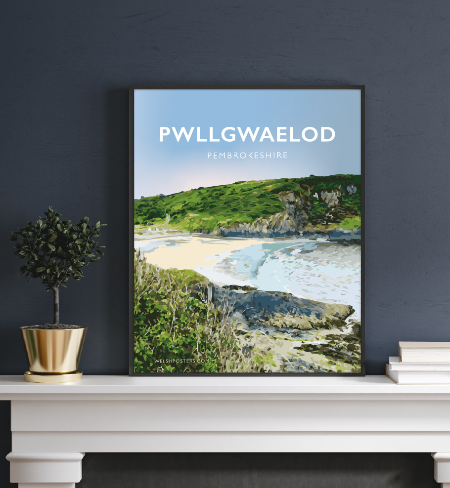 PWLLGWAELOD Travel Poster - PWLLGWAELOD New, Pembrokeshire Posters ...