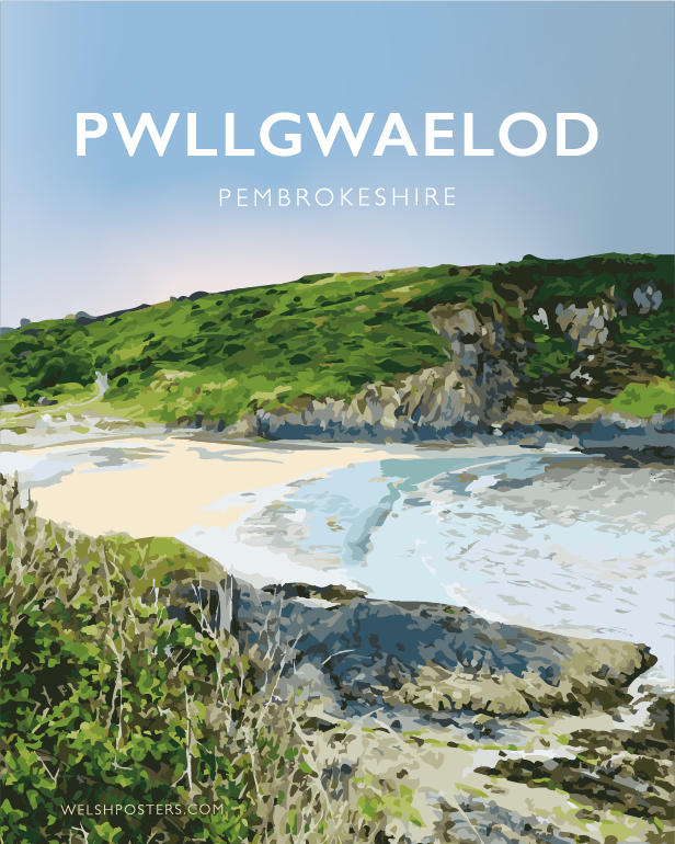 PWLLGWAELOD Travel Poster - PWLLGWAELOD New, Pembrokeshire Posters ...
