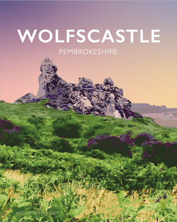 ABERGAVENNY Travel Poster - ABERGAVENNY Brecon Beacons Travel Posters ...