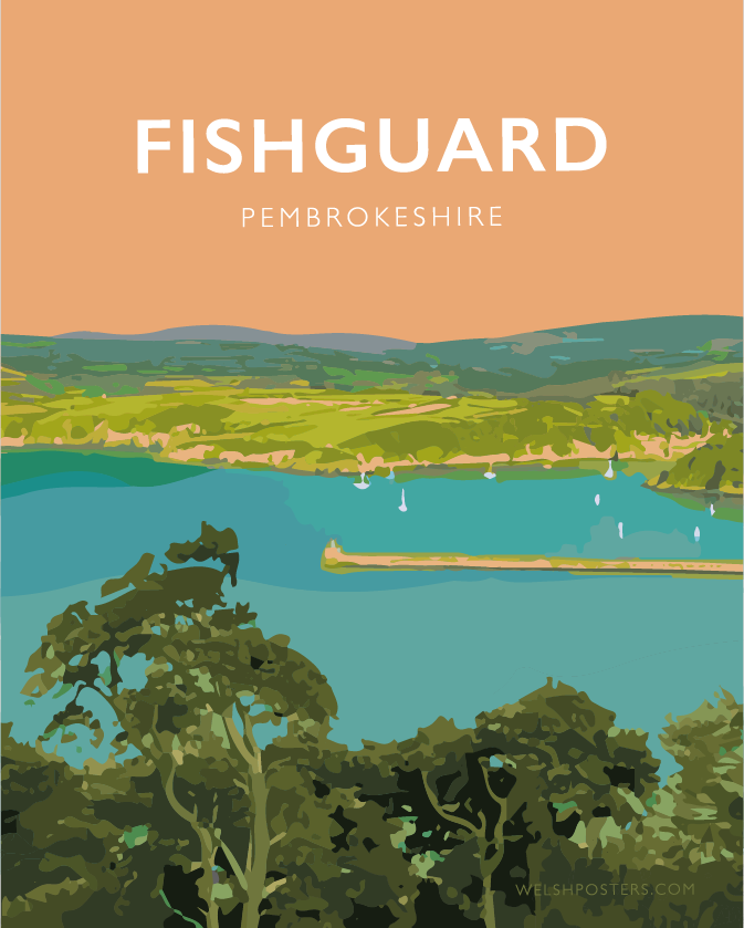 FISHGUARD AND GOODWICK Travel Poster - FISHGUARD AND GOODWICK New ...