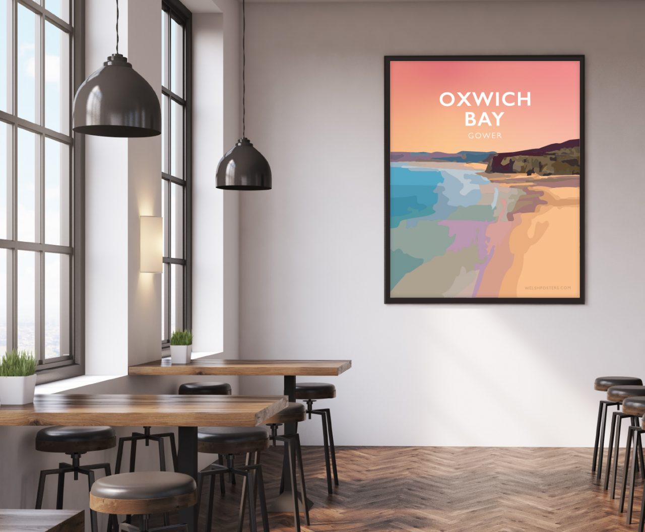 OXWICH BAY Travel Poster - OXWICH BAY Gower Travel Posters, New, South ...