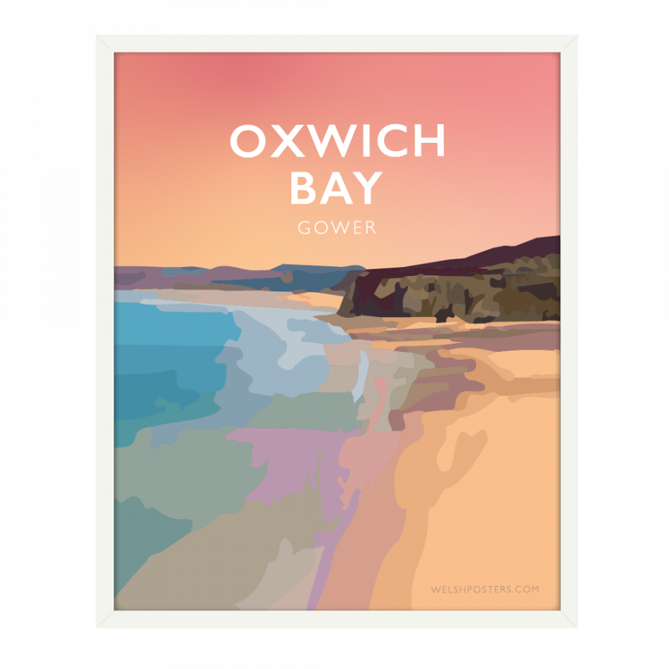 OXWICH BAY Travel Poster - OXWICH BAY Gower Travel Posters, New, South ...