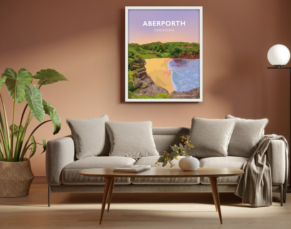 ABERPORTH Travel Poster - ABERPORTH Ceredigion, New Prints & Posters